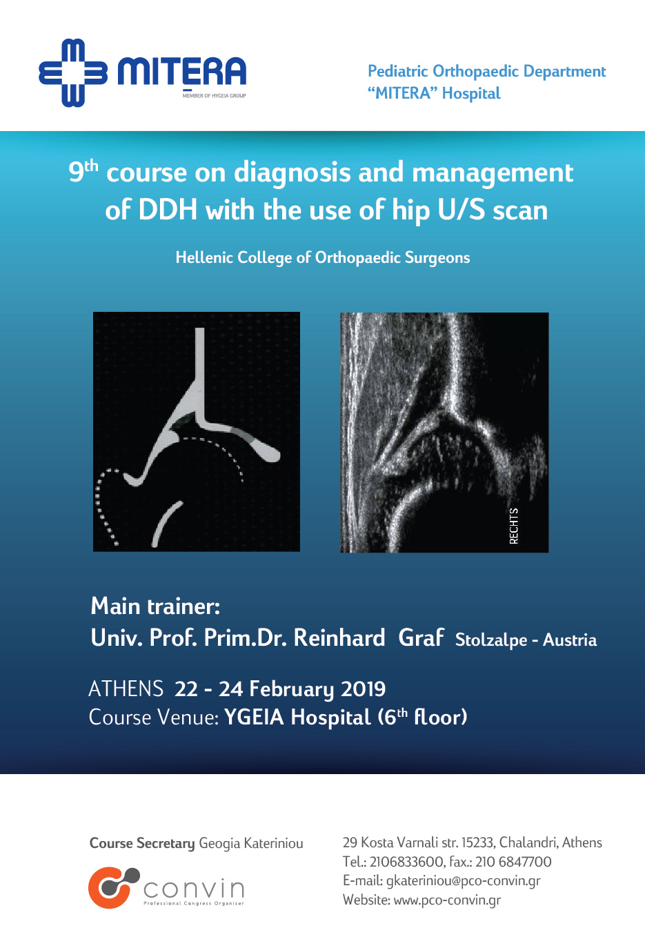 9th Course on diagnosis and management of DDH with the use of hip U/S ...